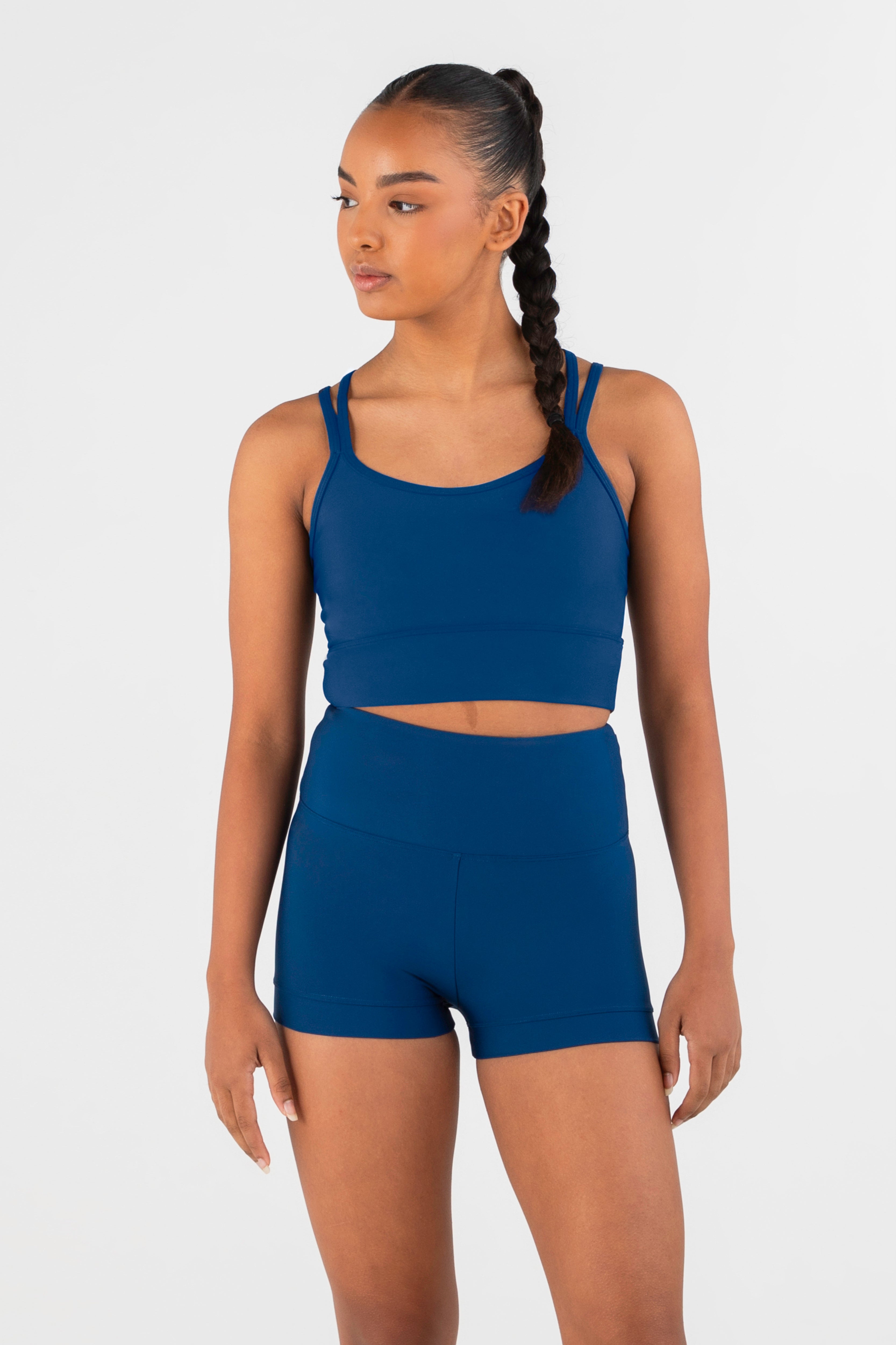 Empowered Long-Line Crop Top - Dark Ocean | Every Turn