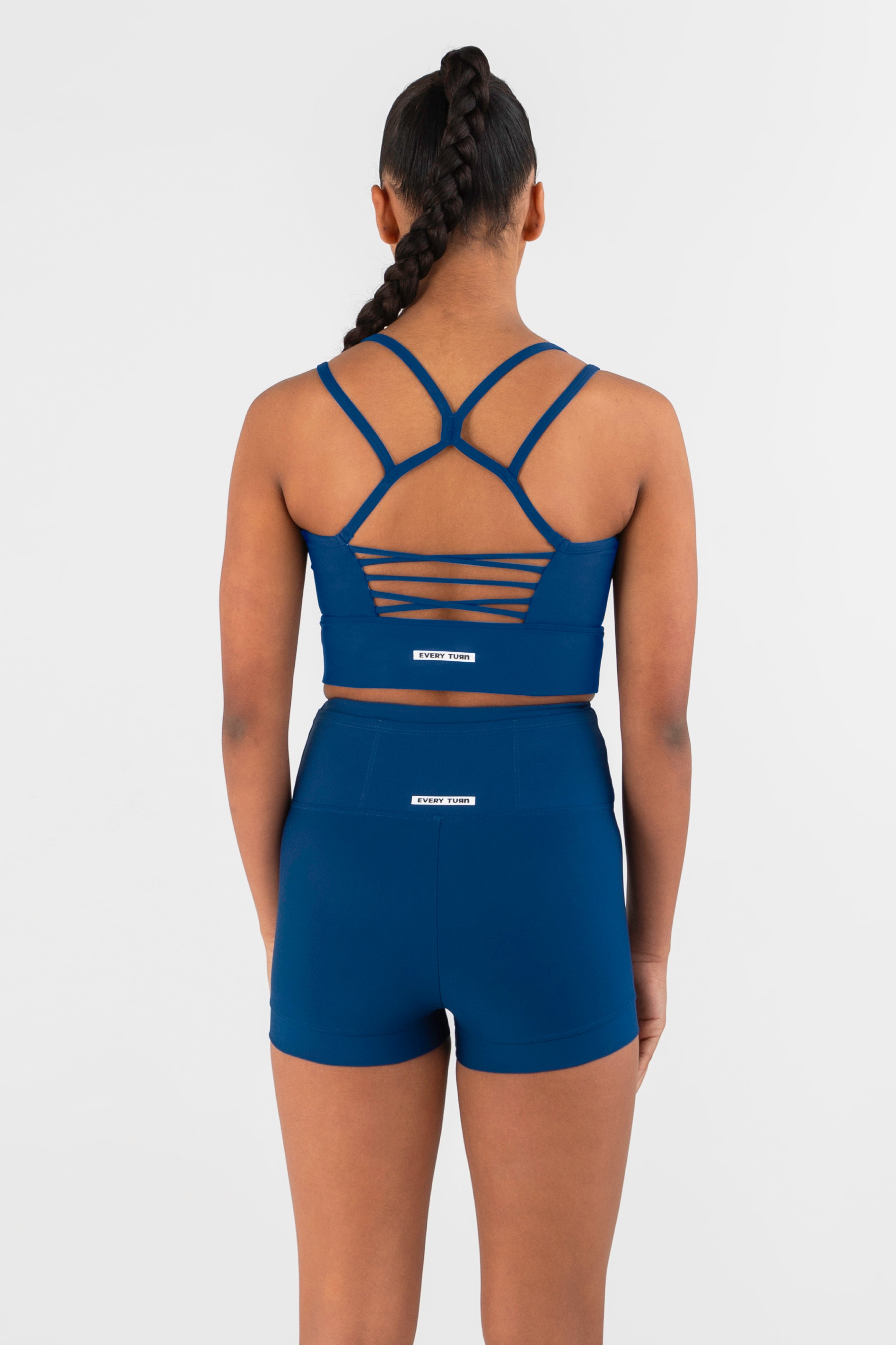 Empowered Long-Line Crop Top - Dark Ocean | Every Turn