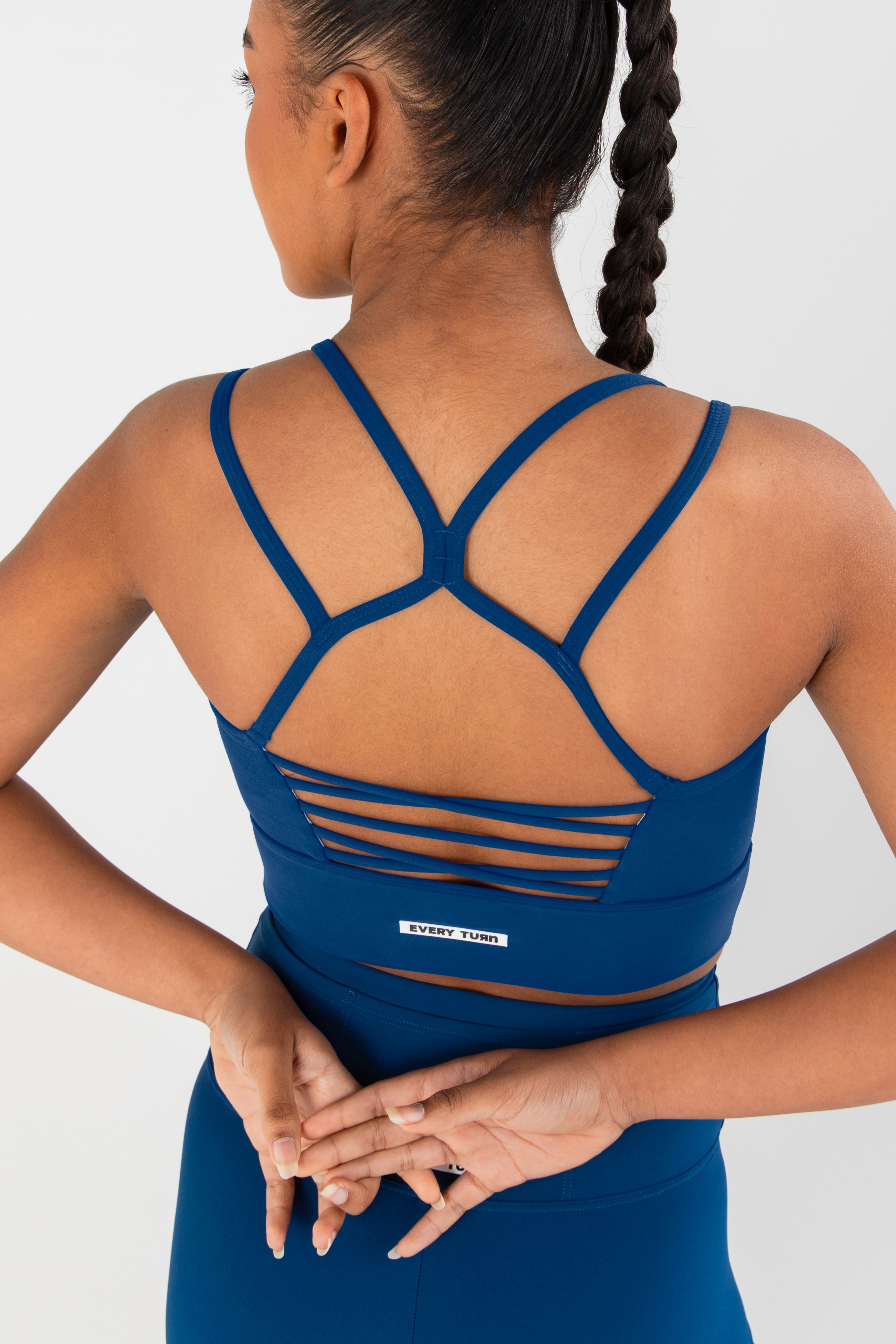 Empowered Long-Line Crop Top - Dark Ocean | Every Turn