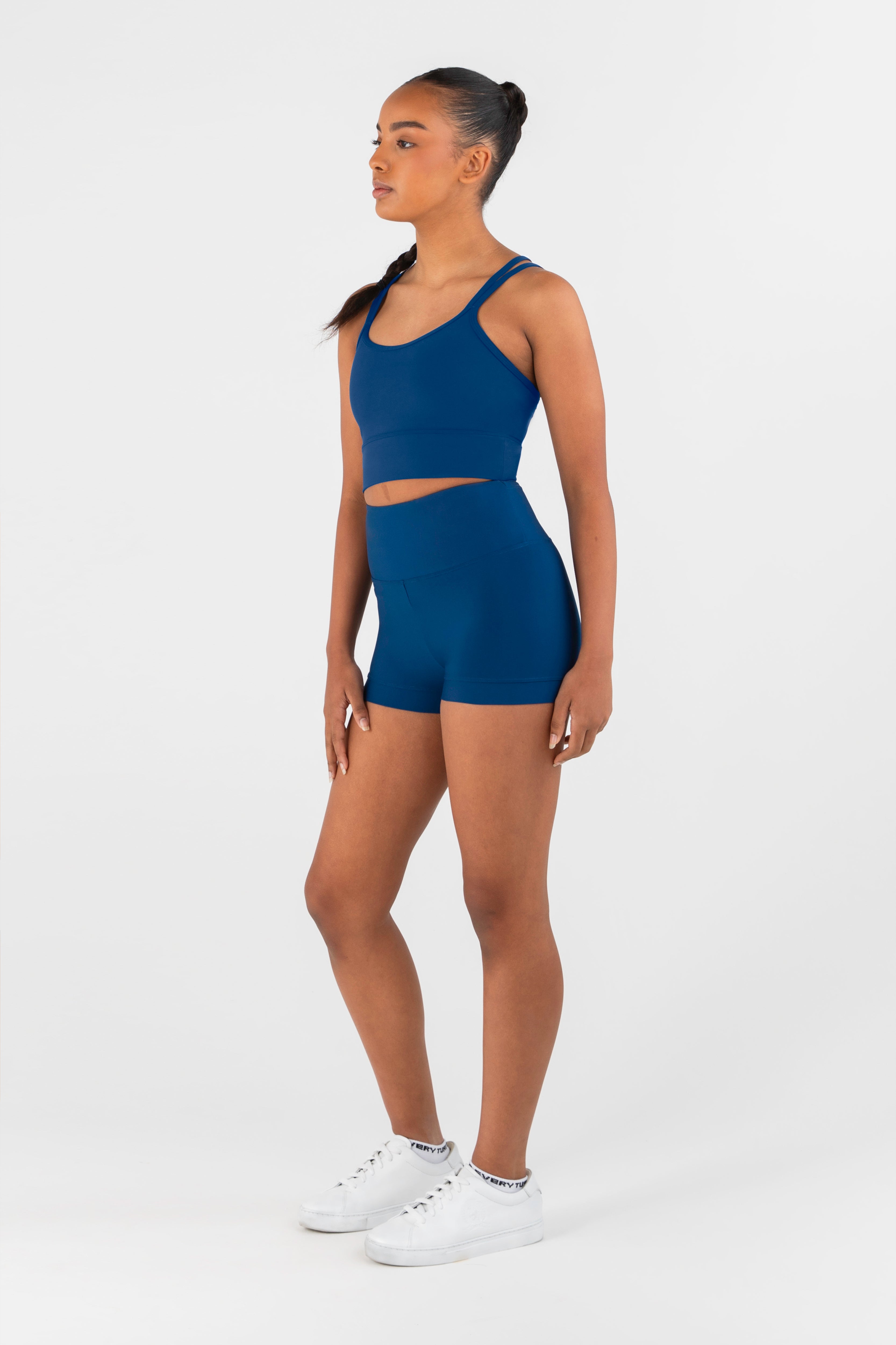 Empowered Long-Line Crop Top - Dark Ocean | Every Turn