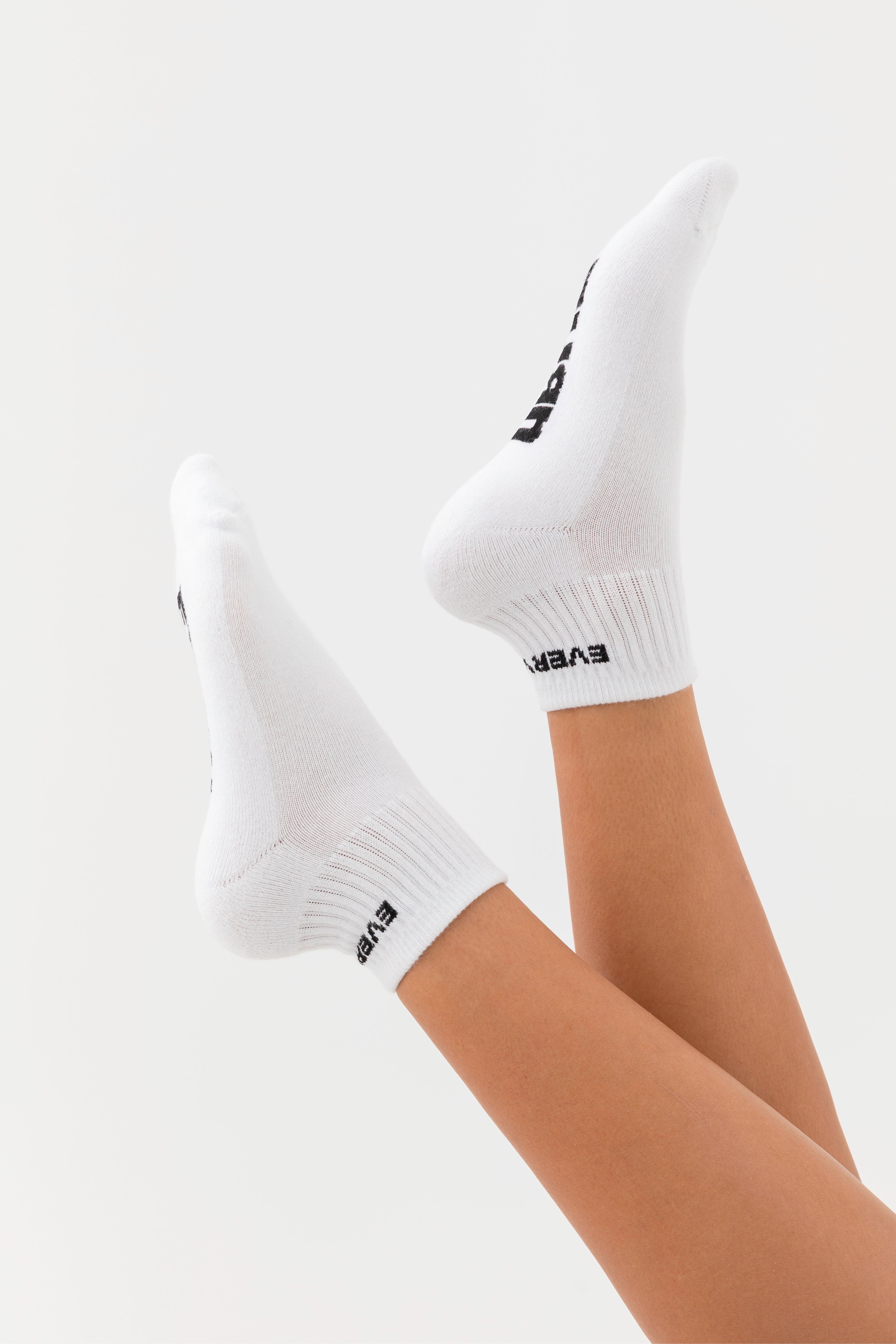 Half Crew Sock White | Every Turn