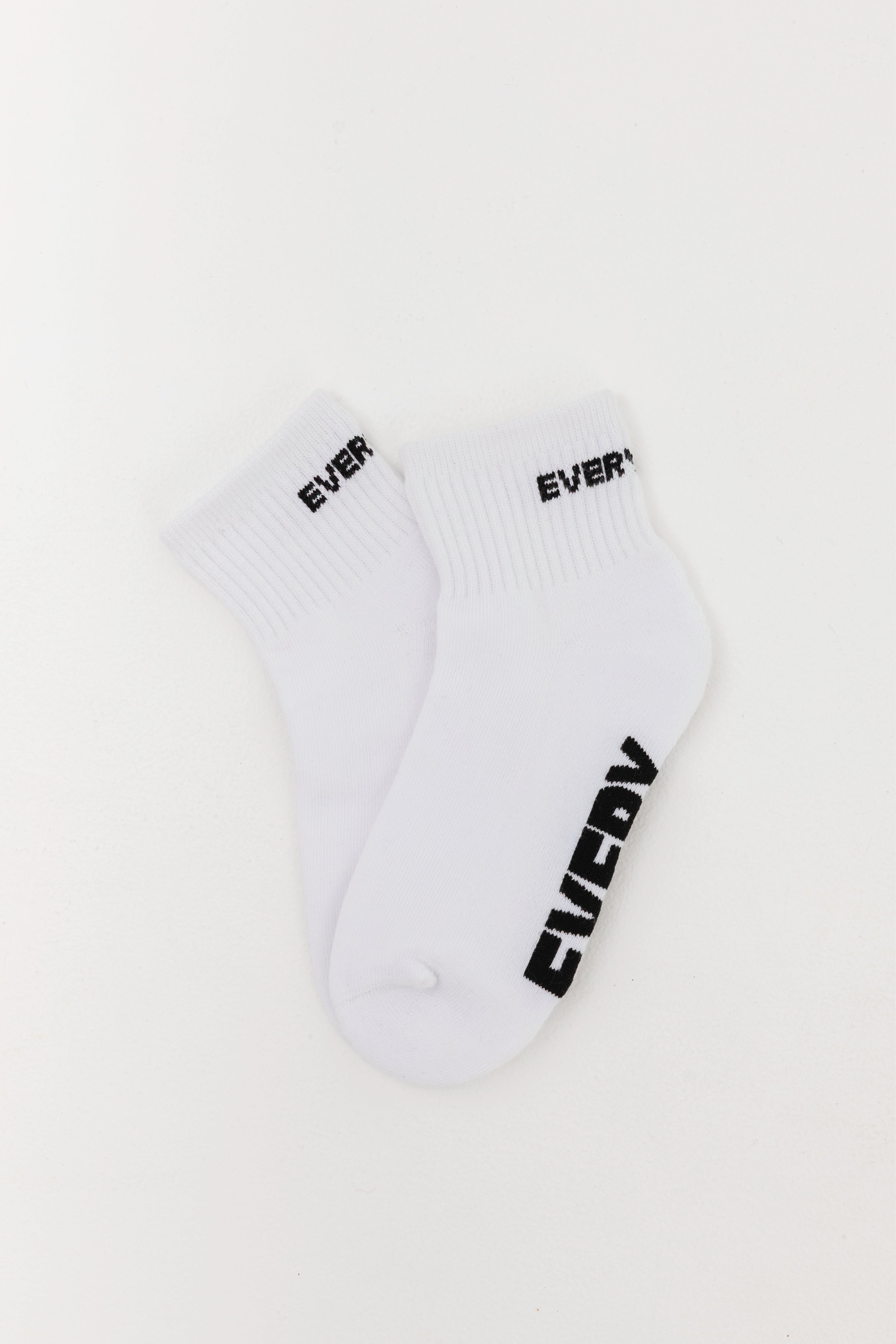 Half Crew Sock White | Every Turn