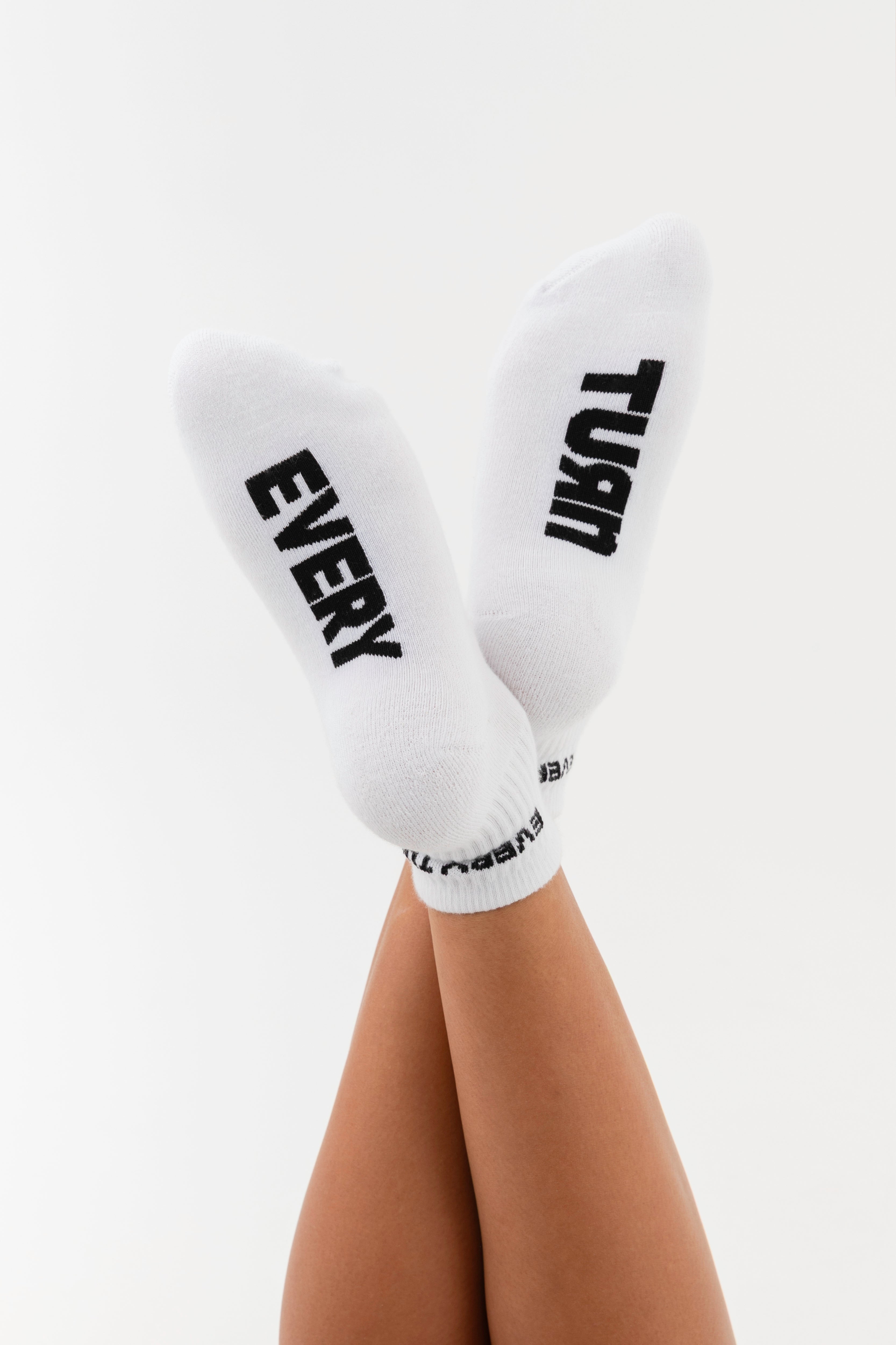 Half Crew Sock White | Every Turn