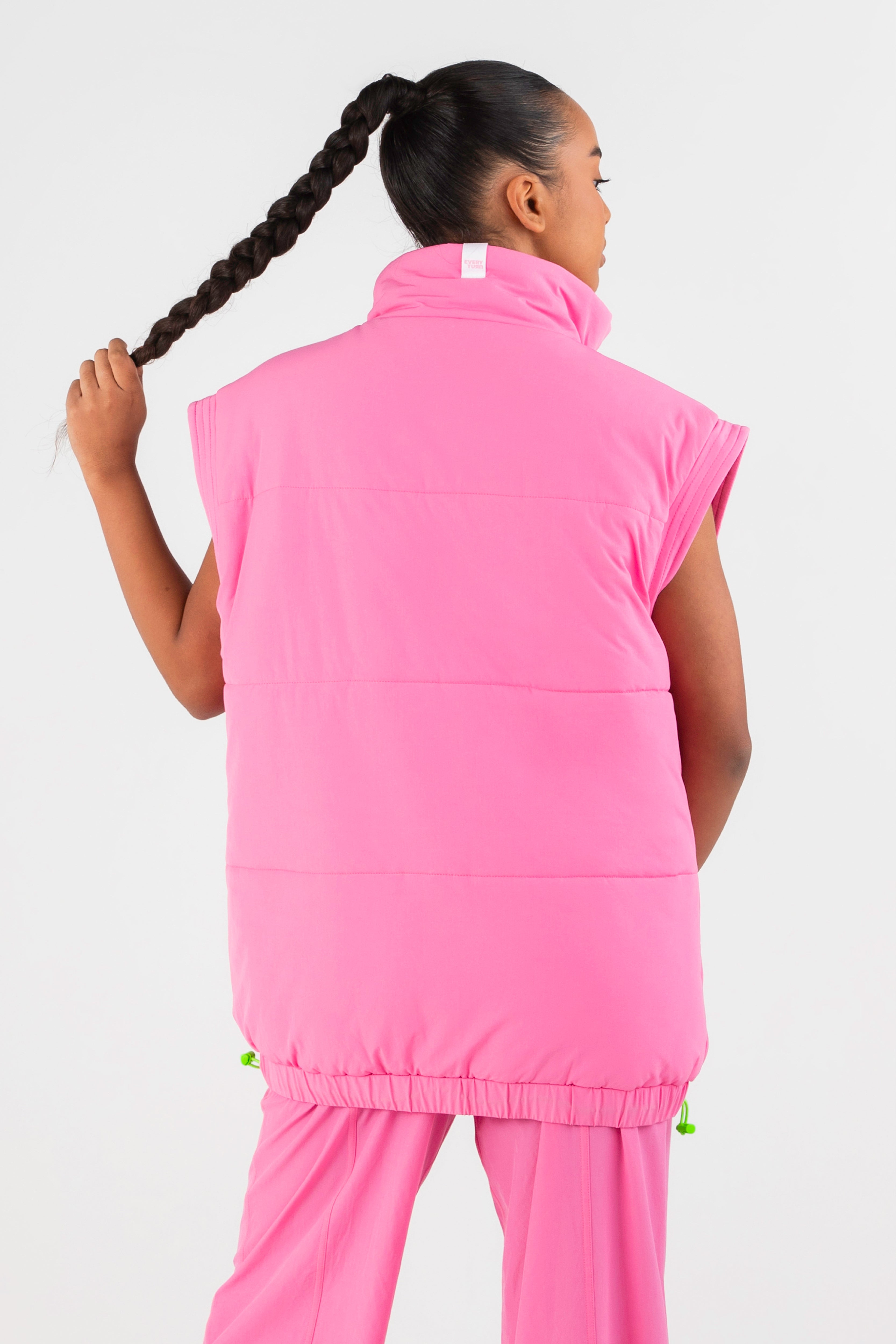 Highlighter Sleeveless Puffer Jacket - Flower | Every Turn