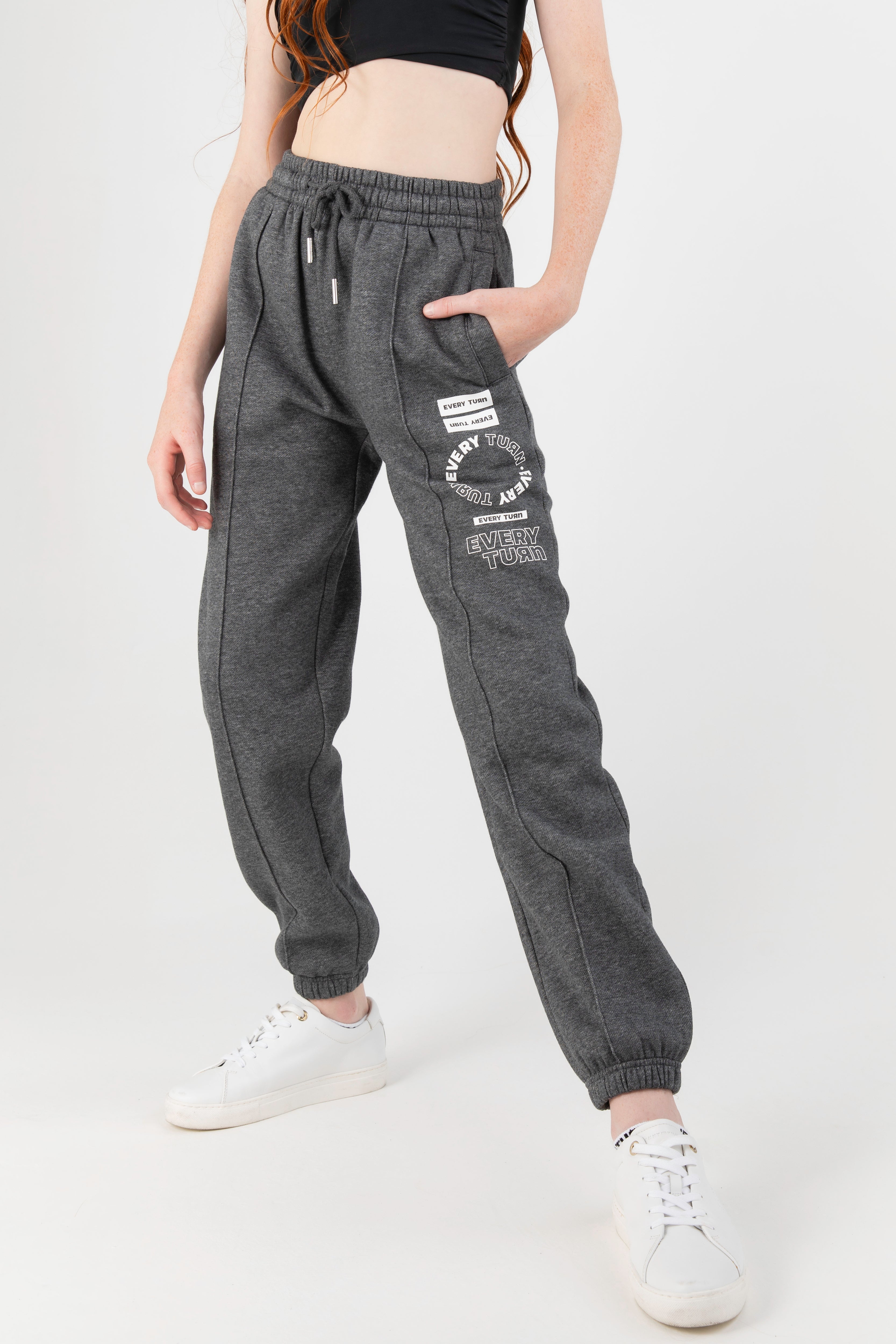 Oh-Gee Relaxed Trackie - Dark Grey Marl | Every Turn