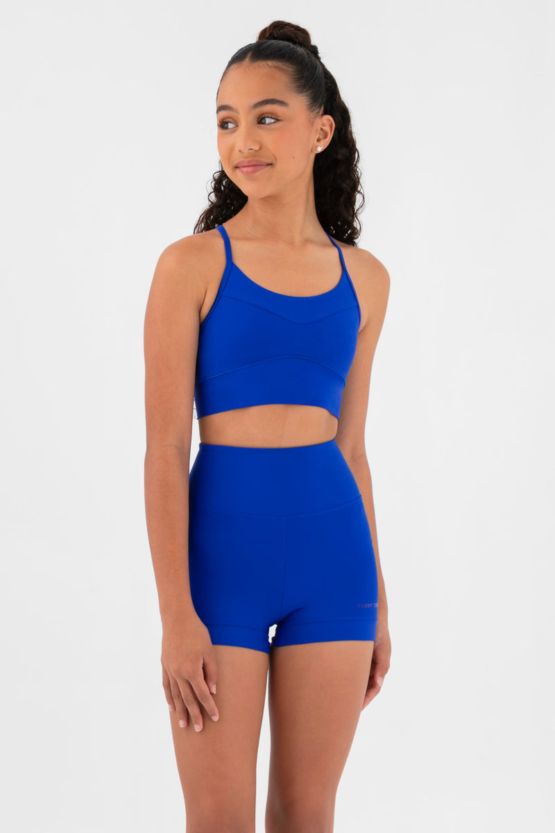 Revamp Long-Line Crop Top- Cobalt Blue | Every Turn