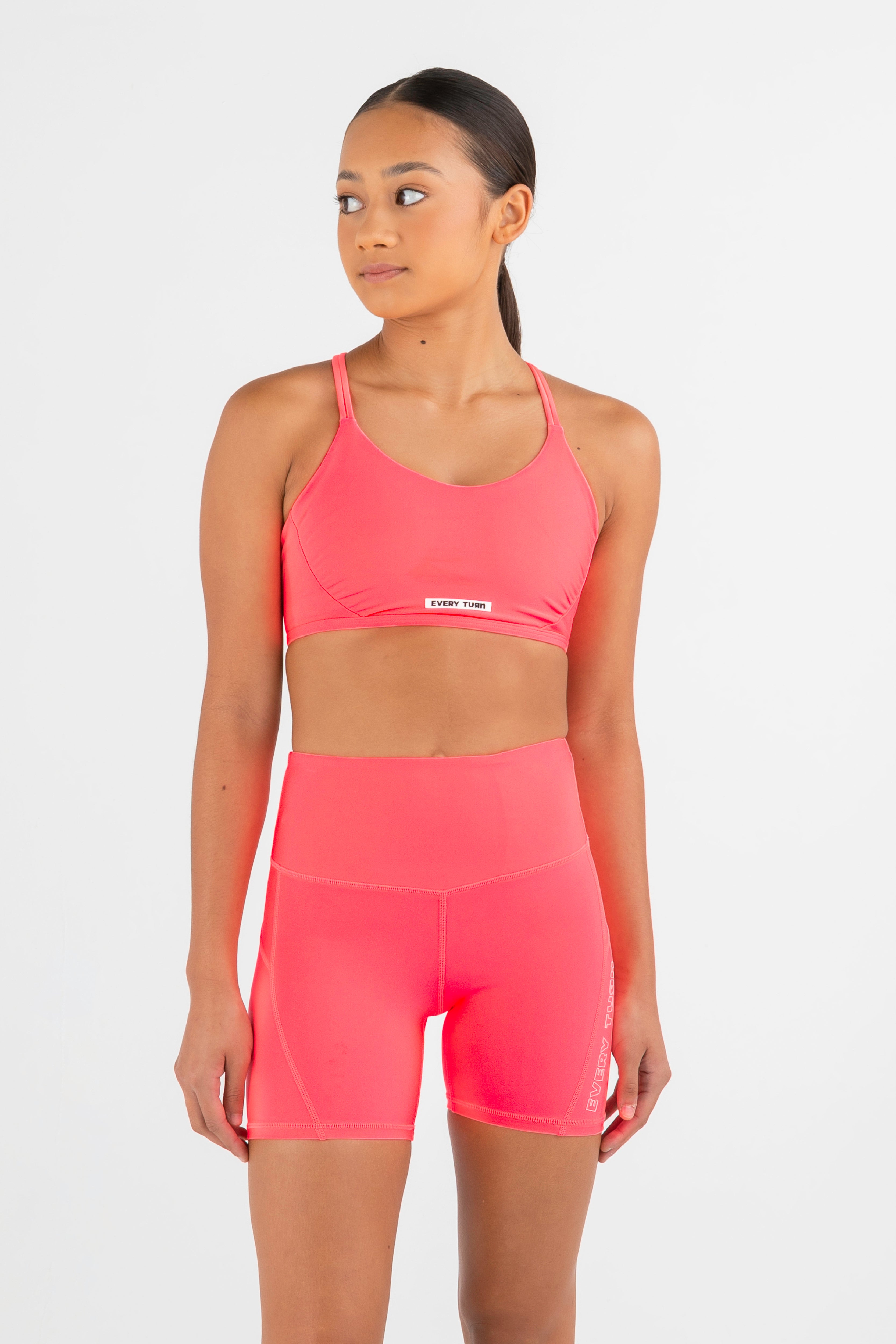 Balance Crop Top - Neon Cantaloupe | Every Turn