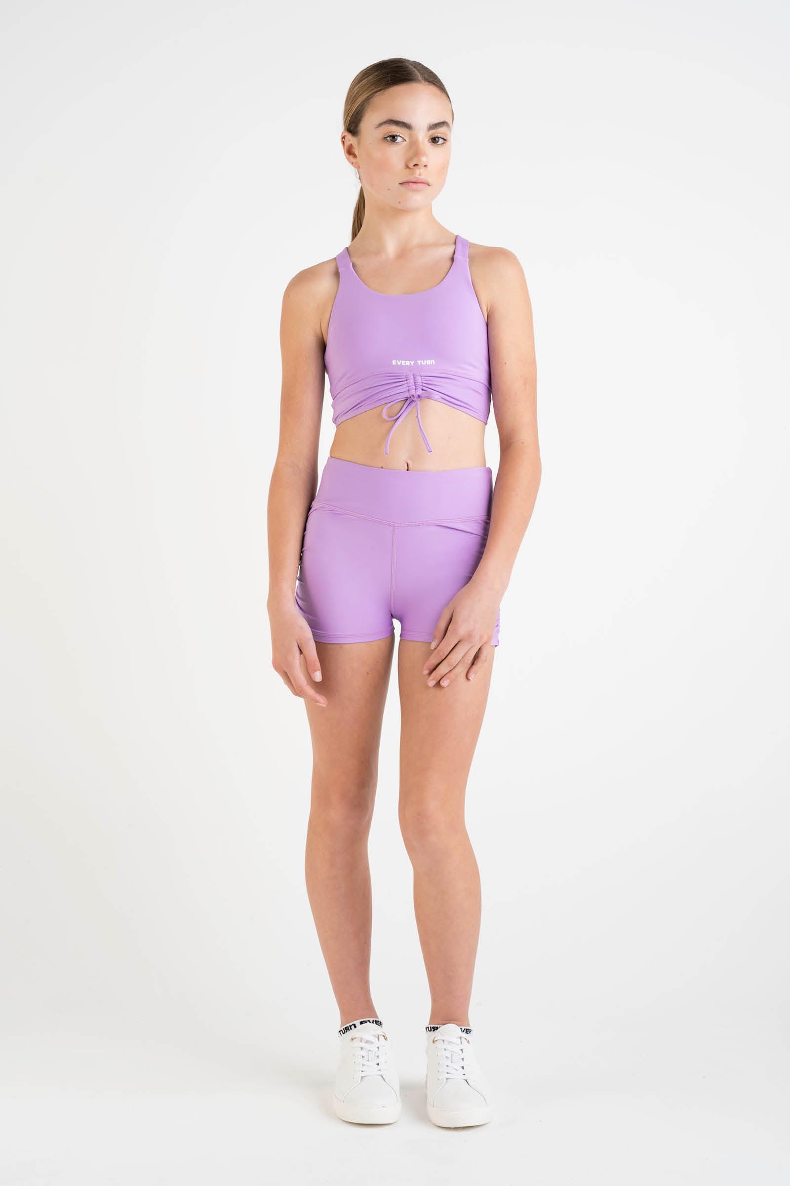 Breathe Deeply Cropped Singlet | Lavender | Every Turn