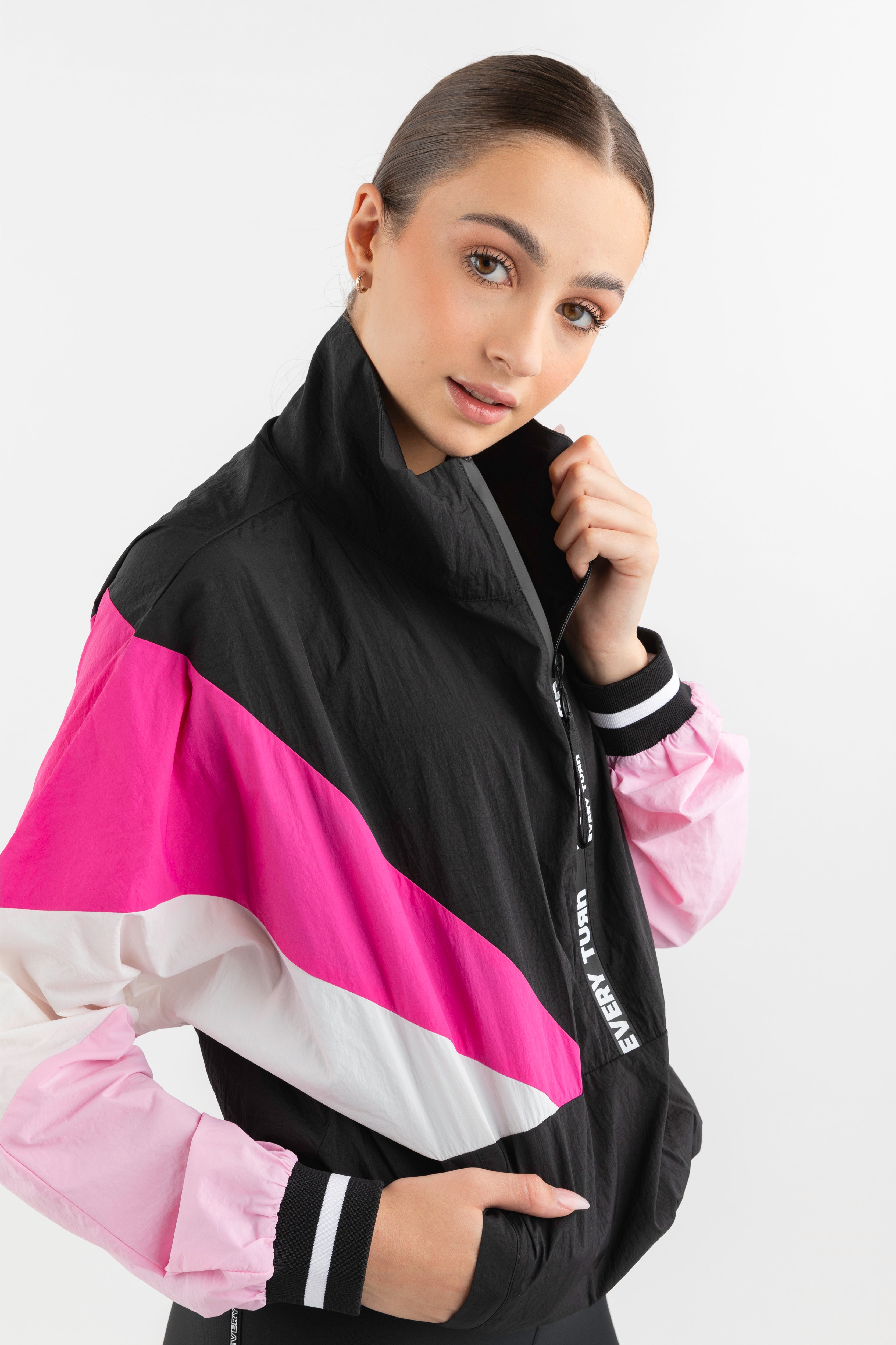 Cool Runnings Jacket | Black, Pink, White | Every Turn